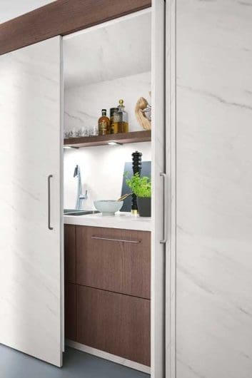 Kitchen Pocket Doors: Hidden Storage, Coffee Stations & Home Bars